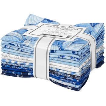 Fat Quarter Bundle - Holiday Flourish Snow Flower Blue Colorstory ...