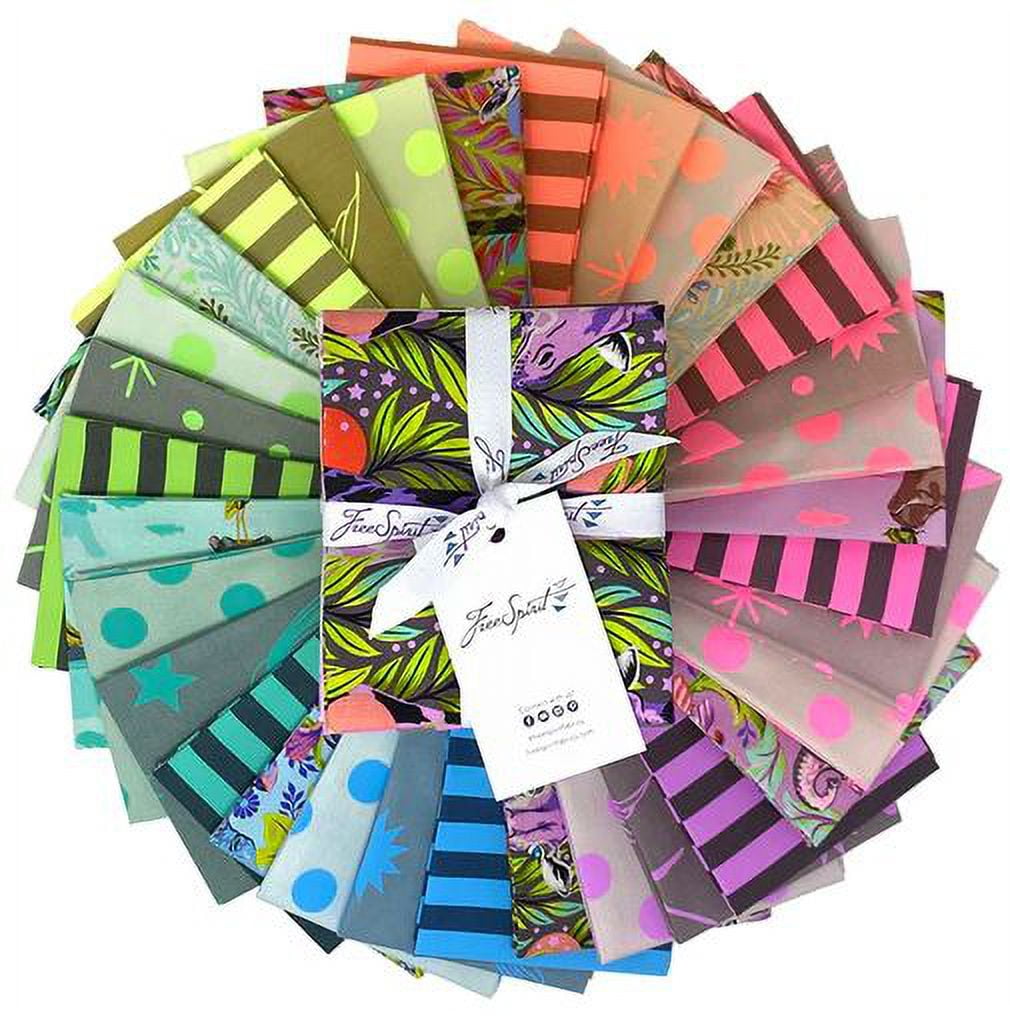 Fat Quarter Bundle - Tula Pink Everglow & Neon True Colors FreeSpirit ...
