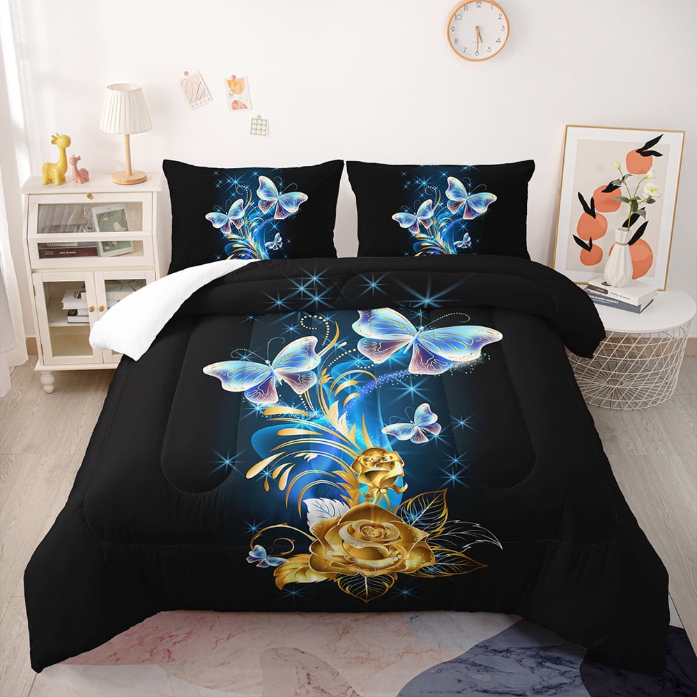 Fat Quilt Core Rose Gold Butterfly Double Quilt Summer Quilt Feather ...