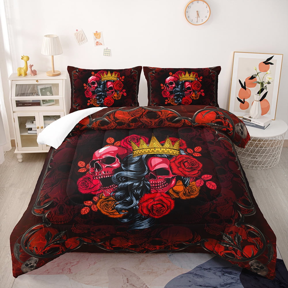 Fat Quilt Core Skull Gothic Summer Quilt Digital Printing Double Quilt ...