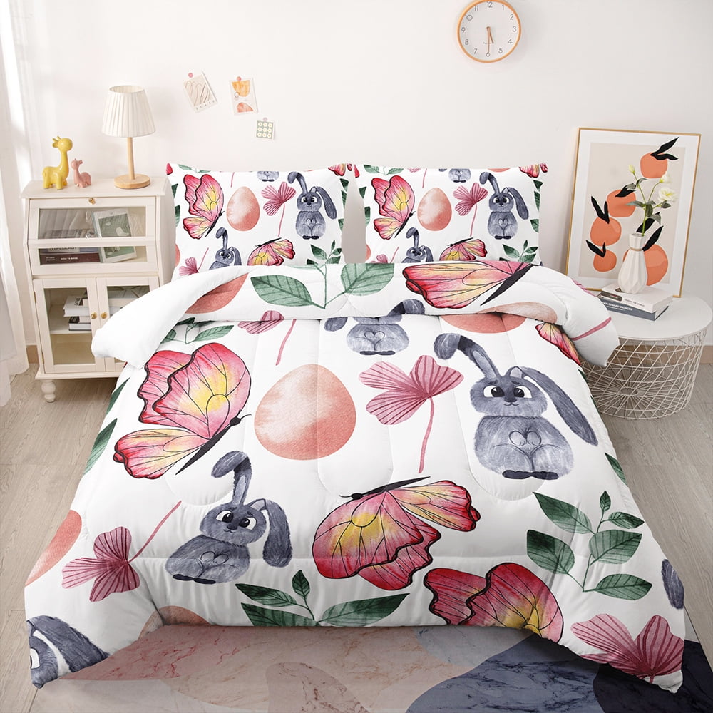 Fat Quilt Cute Rabbit Double Quilt Off-duty Feather Silk Cotton Digital ...