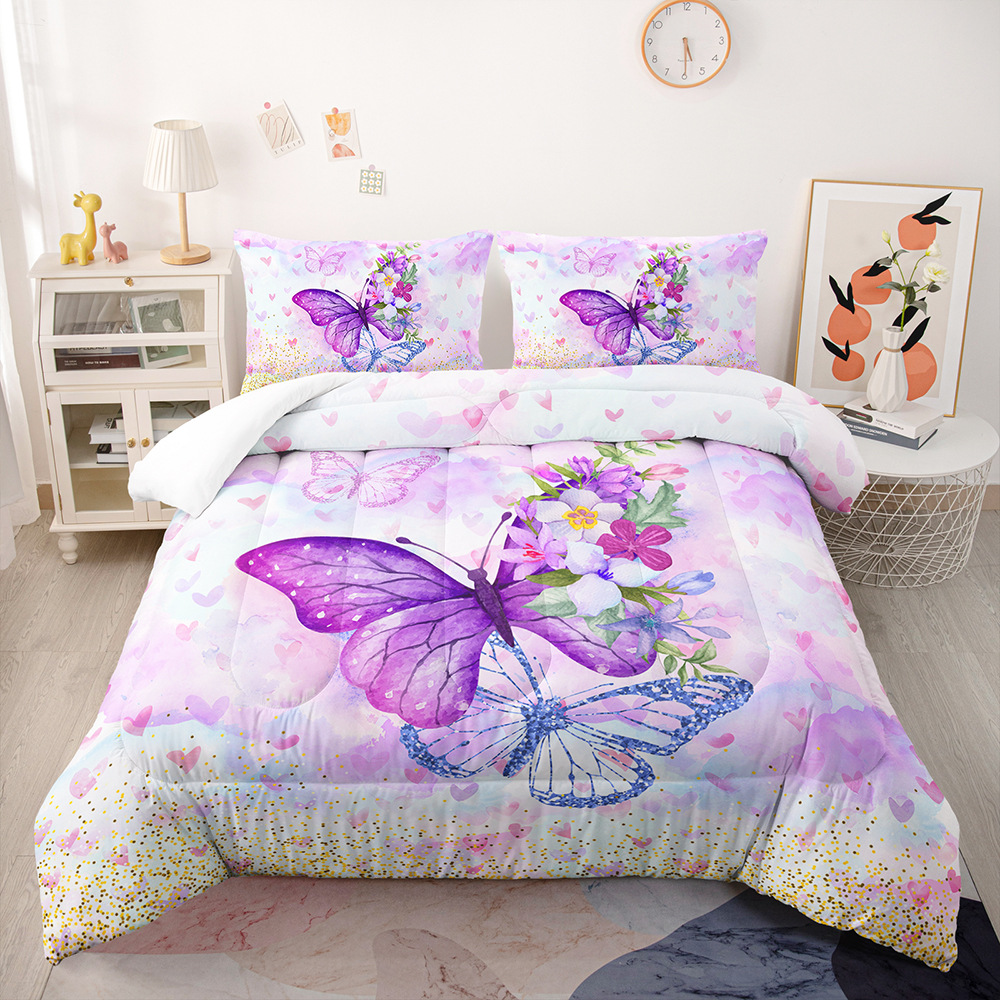 Fat Quilt Ins Wind Butterfly Mermaid Quilt Summer Quilt Feather Silk ...