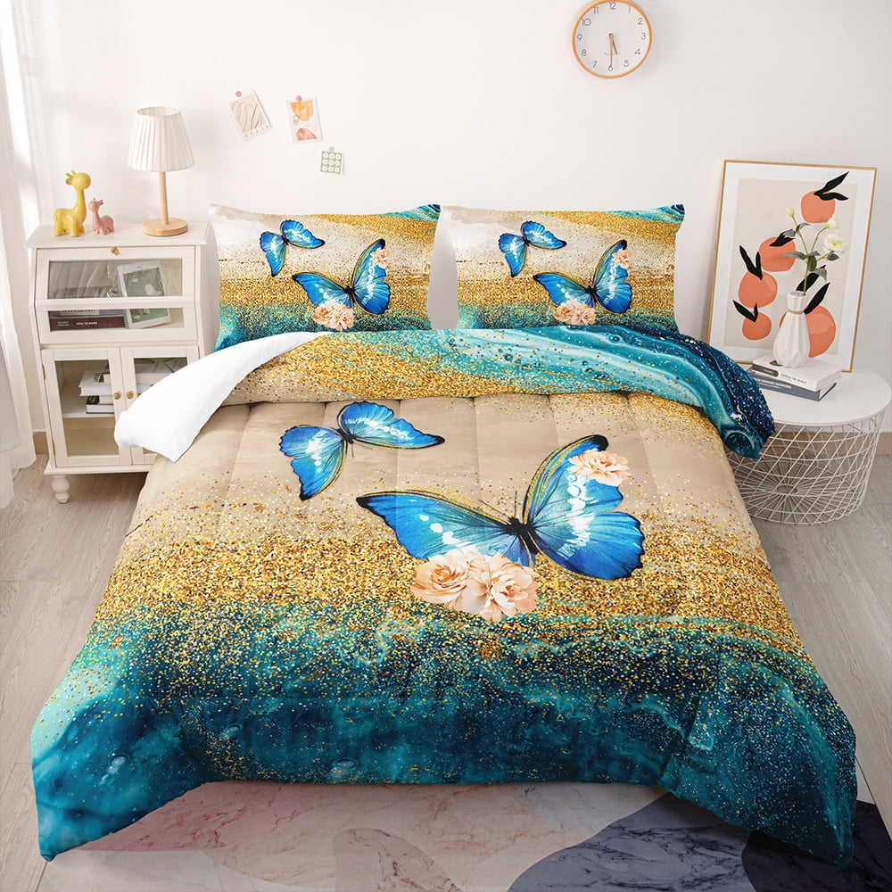 Fat Quilt Insect Butterfly Quilt Double Bed Summer Quilt Feather Silk ...