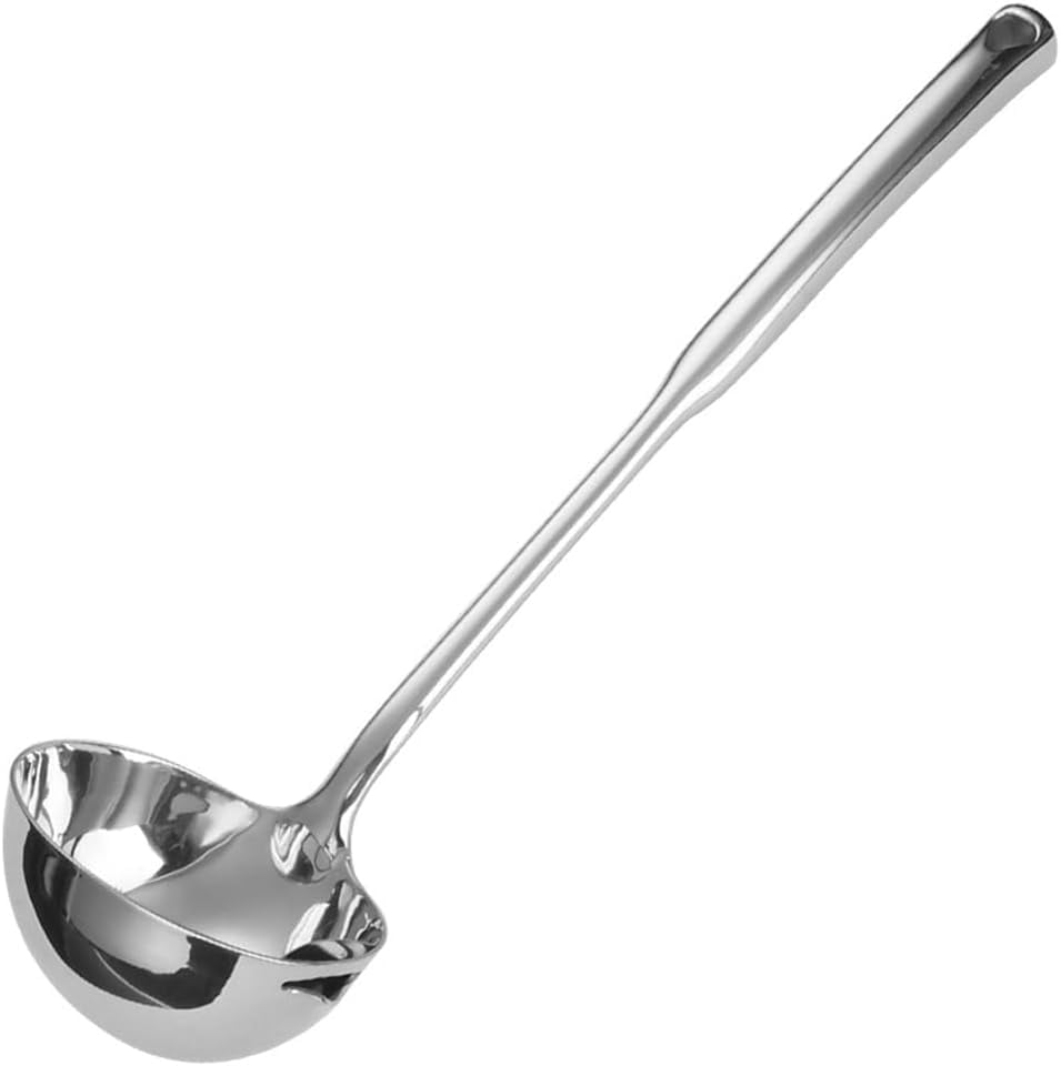 Fat Separator, 18/8 Stainless Steel Oil Separator Soup Ladle 12.6 Inch ...