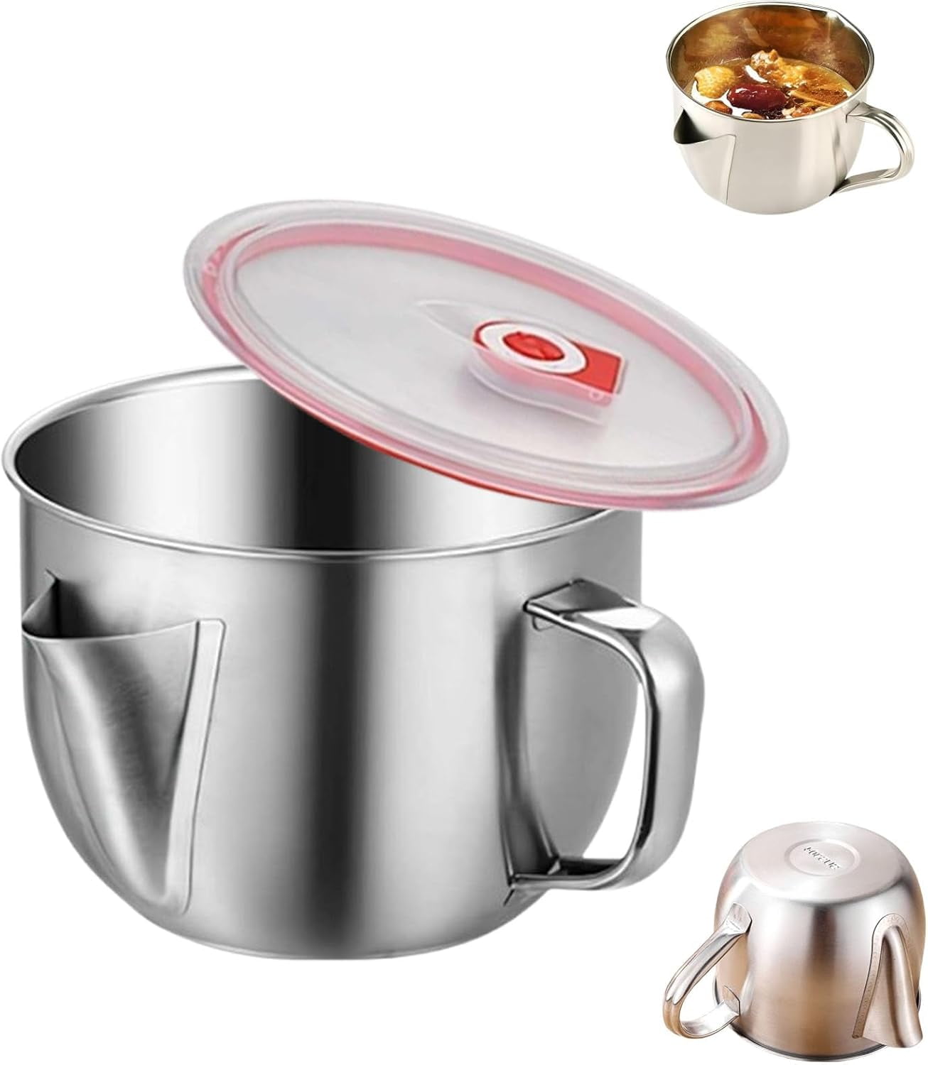 Fat Separator with Dual Spout Design, Stainless Steel Gravy and Sauce ...