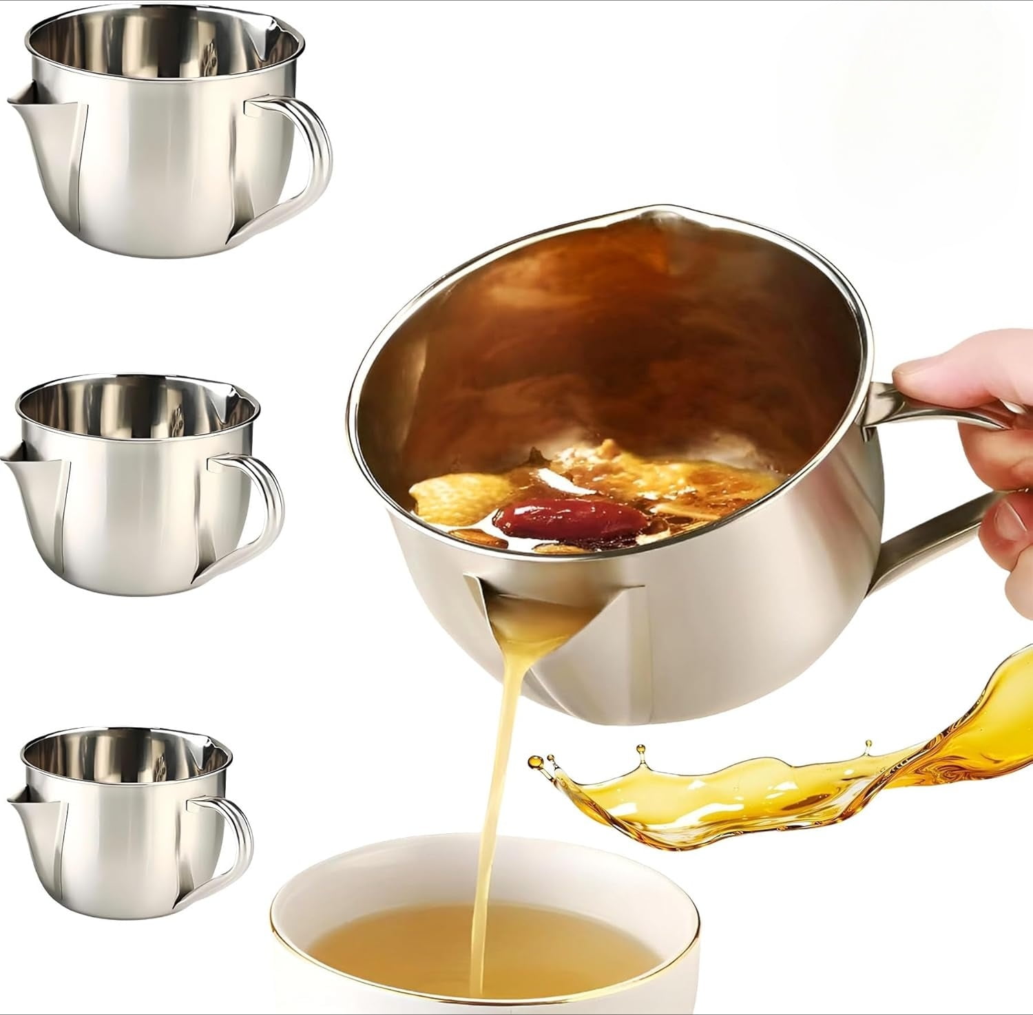 Fat Separator with Dual Spout Design,Stainless Steel Gravy Separator ...