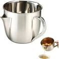Fat Separator with Dual Spout Design, 6-Cup Stainless Steel Gravy Oil ...