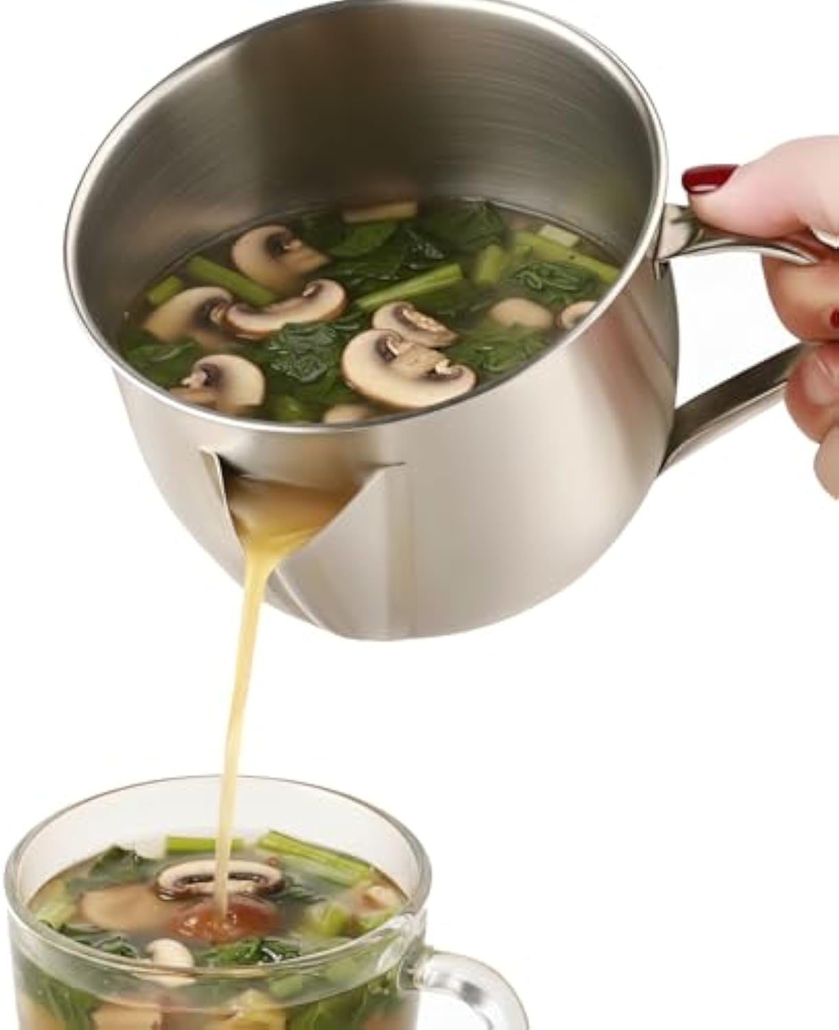 Fat Separator with Dual Spout Design,Stainless Steel Gravy and Sauce ...