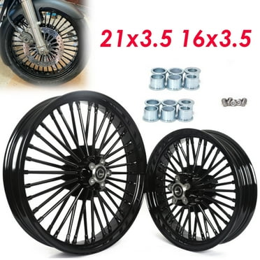 16x3.5 Fat Spoke Wheels Rims for Harley Softail Heritage Fatboy Deluxe ...