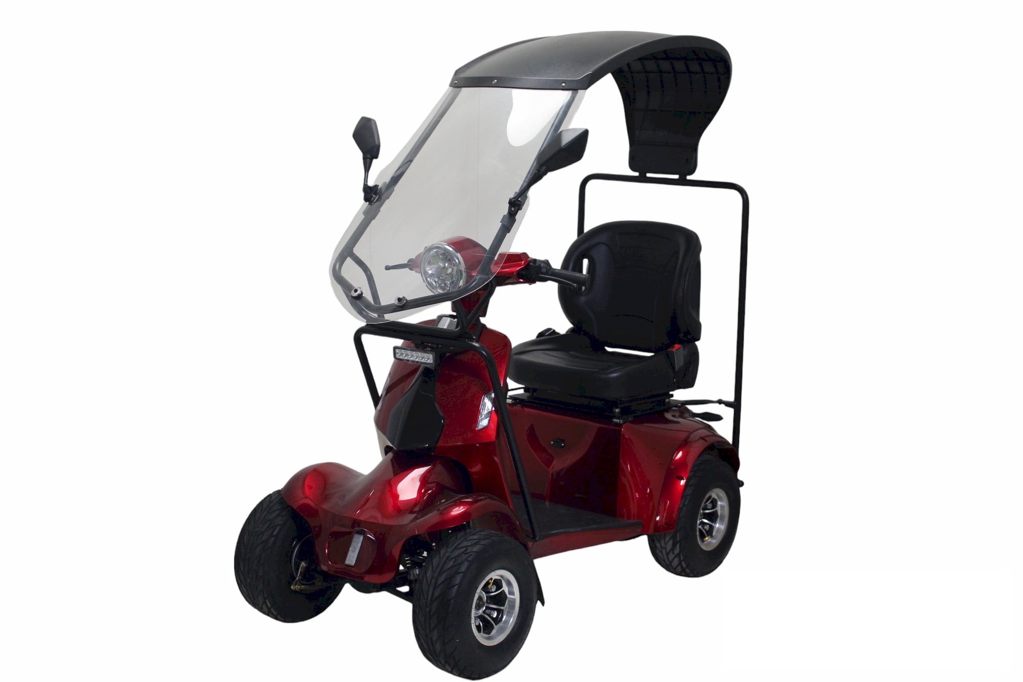 Fat Tire Electric Mobility Scooter with Roof, Adjustable Seat, 450 lbs ...