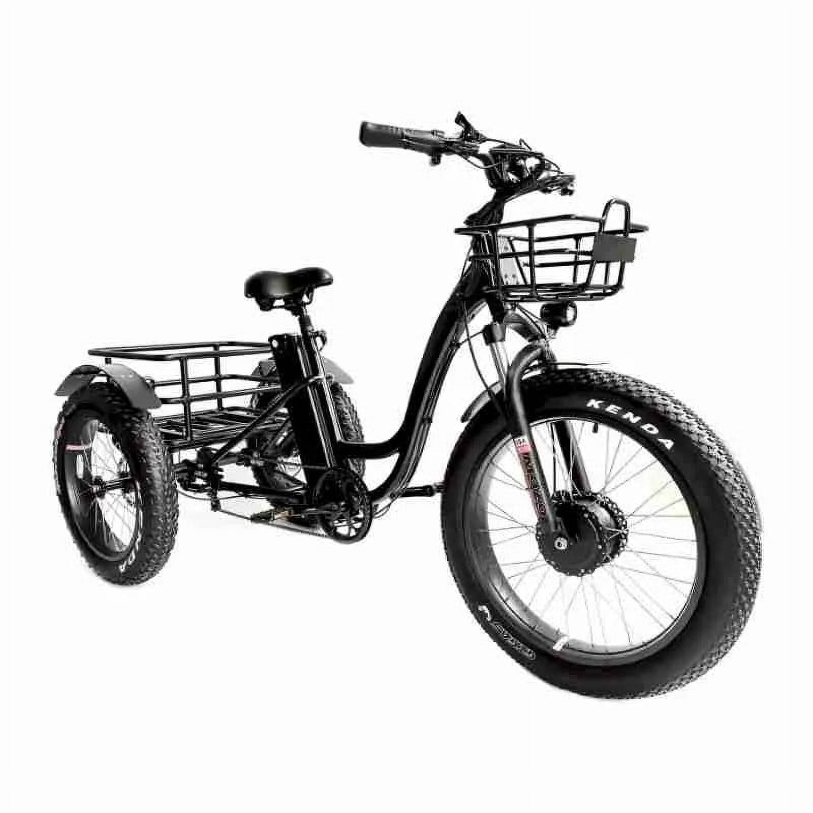 Fat Tire Electric Tricycle Trike, Off-Road Three-Wheel Electric Cycle ...