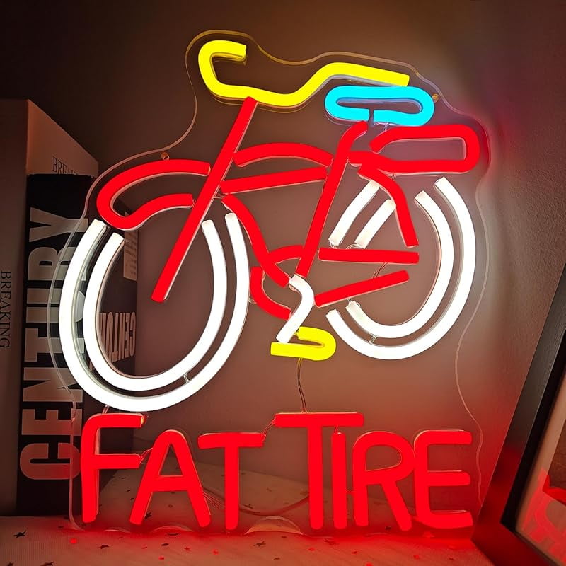 Fat Tires neon sign beer neon sign for Wall Decor Neon Sign Light for ...