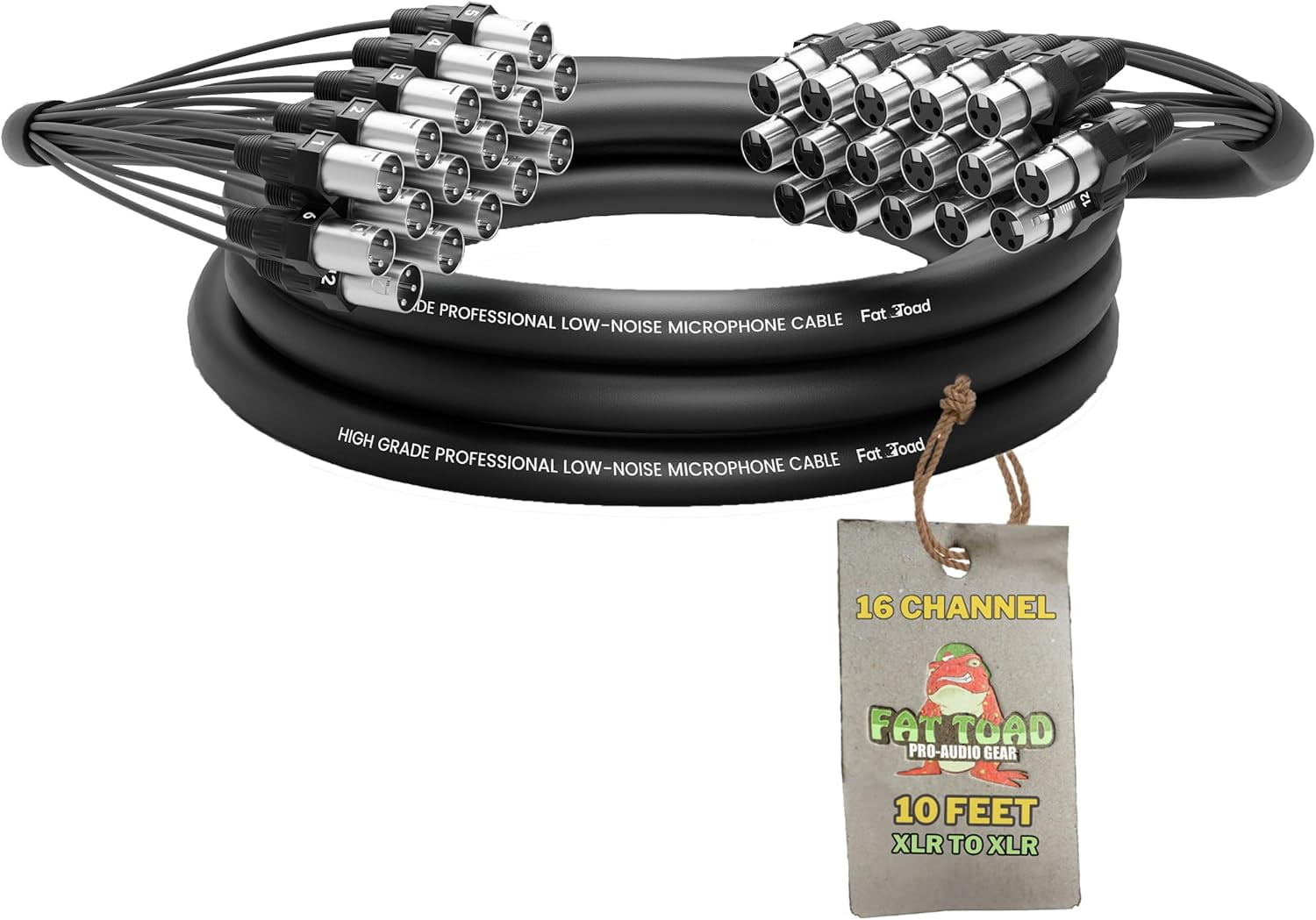 Fat Toad 10ft 16-Channel XLR Snake Cable (ShieldedPRO X Series) – Audio ...