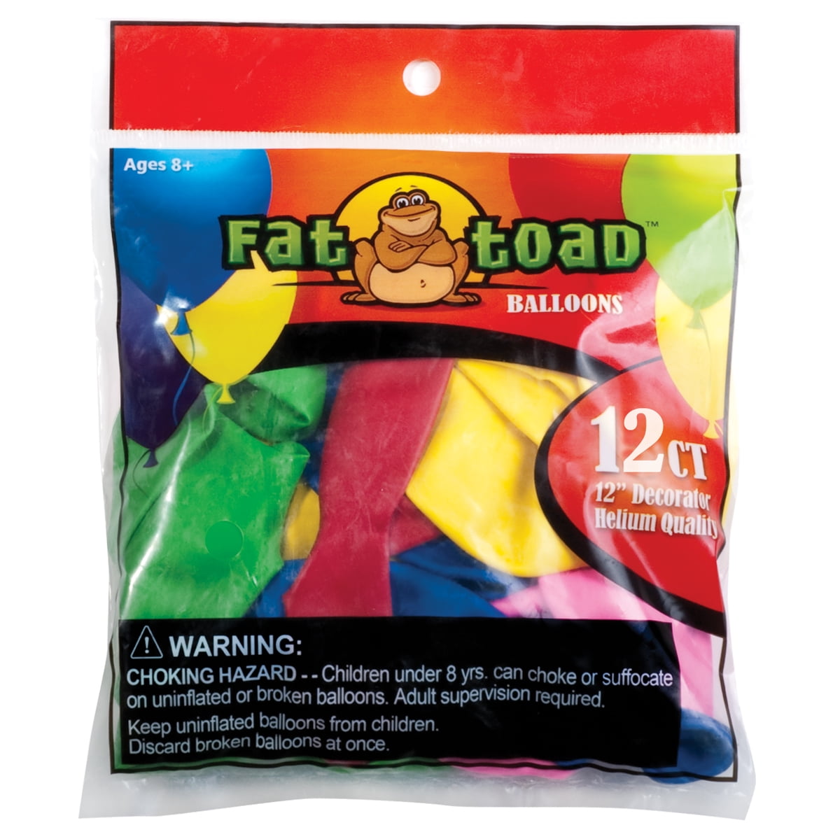 Fat Toad Balloons Round 12" 12/Pkg-Assorted - Walmart.com