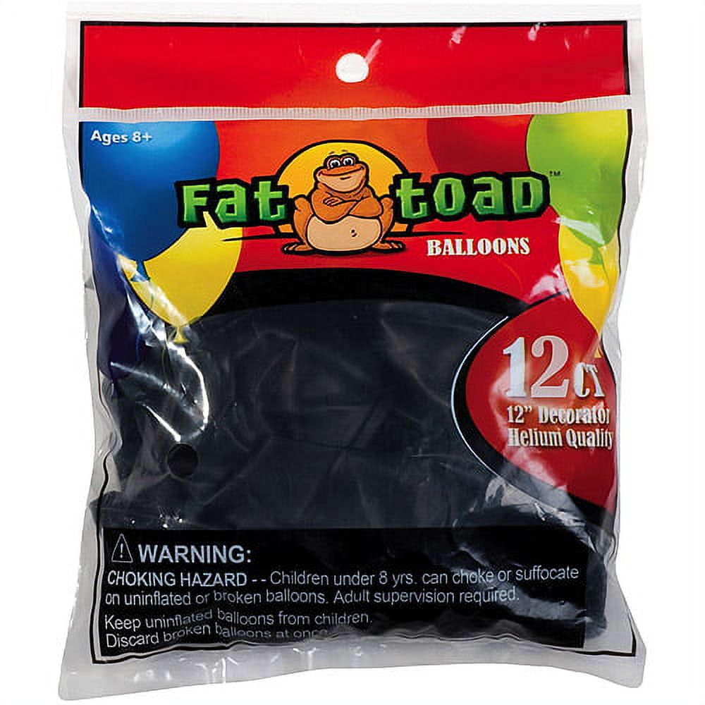 Fat Toad Balloons Round 12" 12/Pkg-Black, Pk 6, Axiom International ...