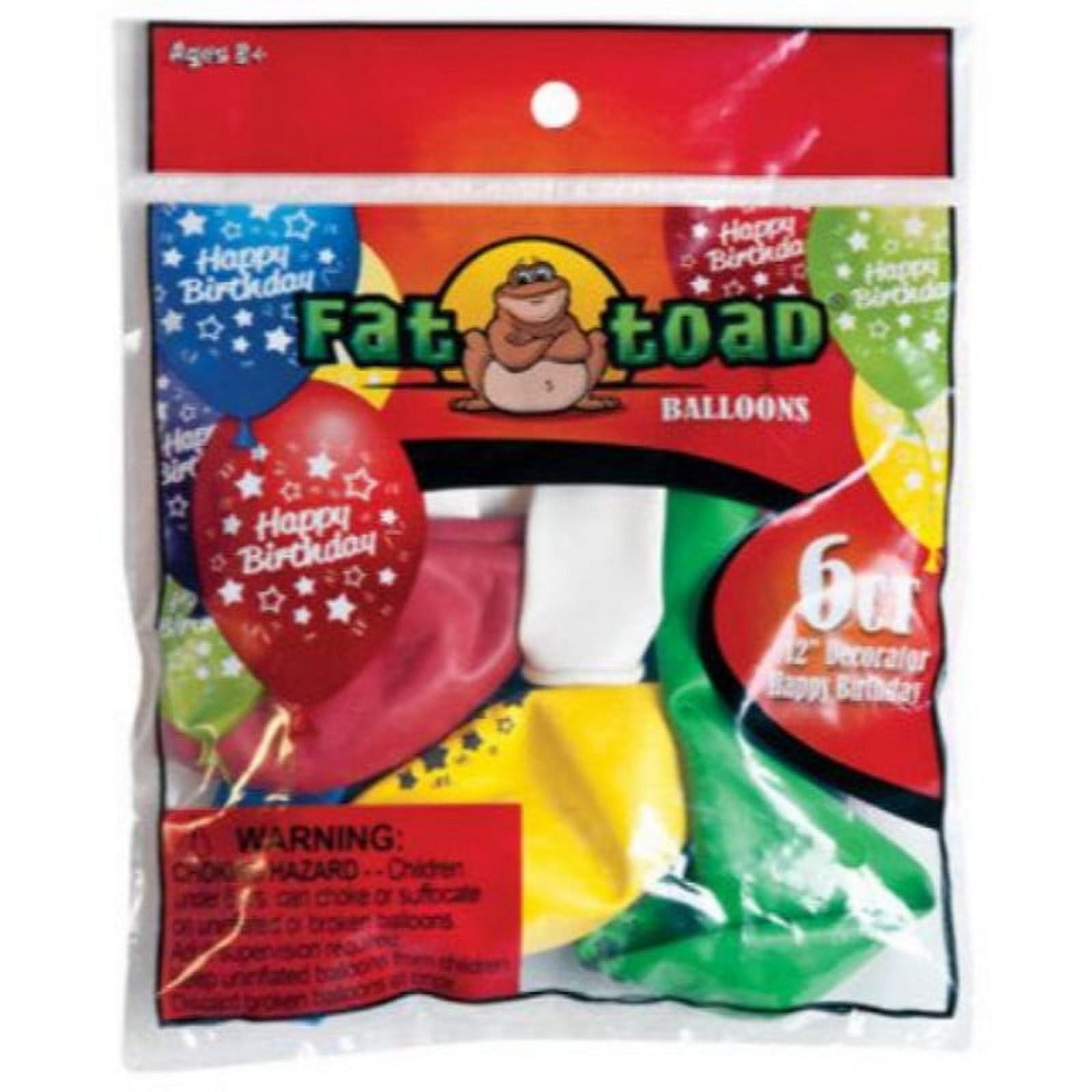 Fat Toad Deco Latex Balloons 12 Inch 6/Pkg-Birthday Stars - Walmart.com