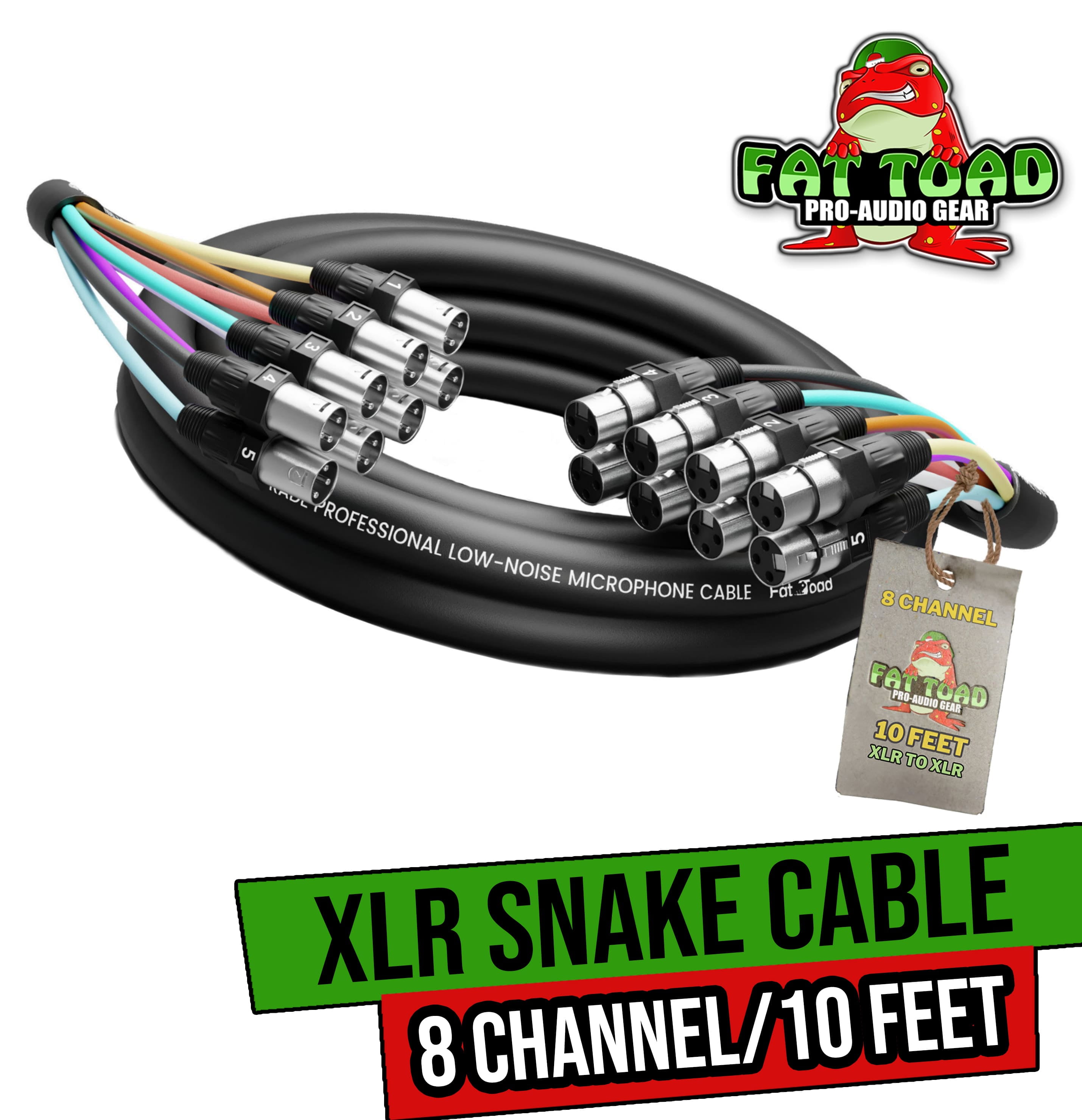 Fat Toad Snake Cable XLR Patch (8 Channels) - Studio, Stage, Live Sound ...