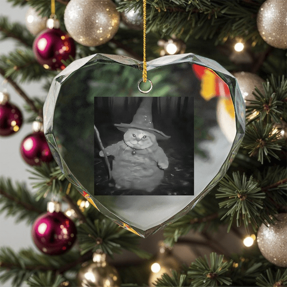 Fat Wizard Cat Fat Kitten Wizard Funny Cat Meme Brain Rot Ornament ...