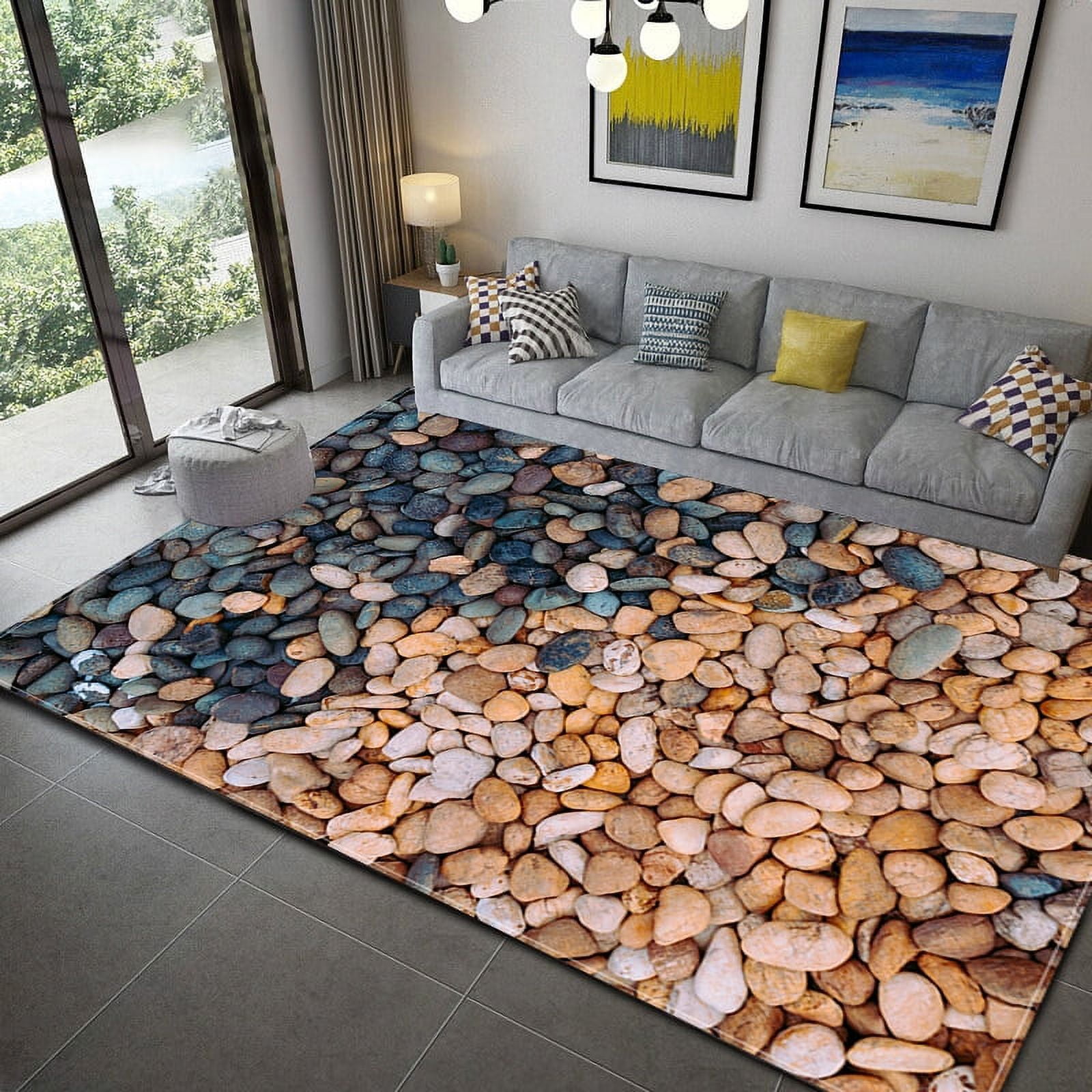 Fat pebble sand shell decorative carpet bedroom living room bathroom ...