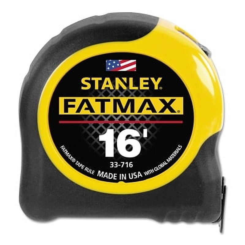 FatMax Classic Tape Measure, 1-1/4 in W x 16 ft L, SAE, Black/Yellow ...