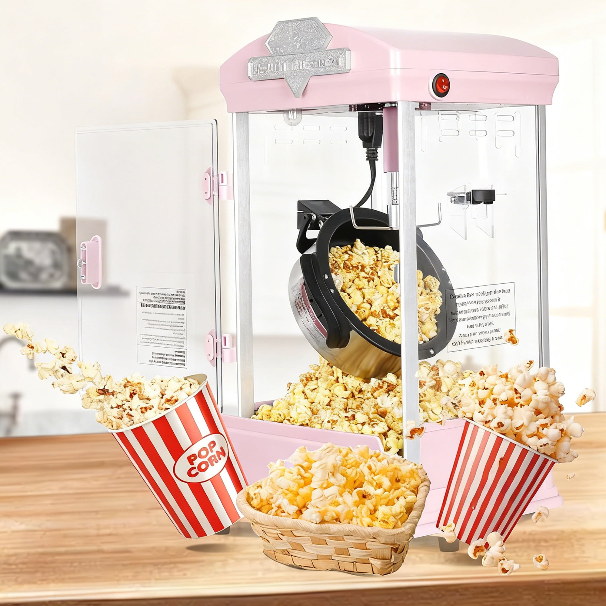 Fatani Portable Popcorn Machine, 8 Ounce Nonstick Kettle Small Popcorn ...