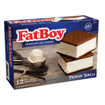 Fatboy Ice Cream Sandwiches, Cookies N' Cream, Kosher, 5 fl oz, 12 ...