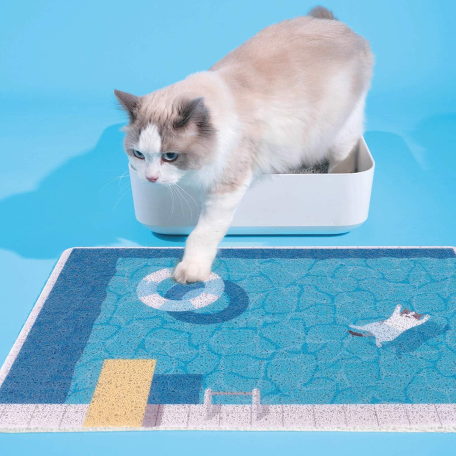 Fatcatjoy Cat Litter Mat Small,Waterproof Pet Food Mats,Comfort ...