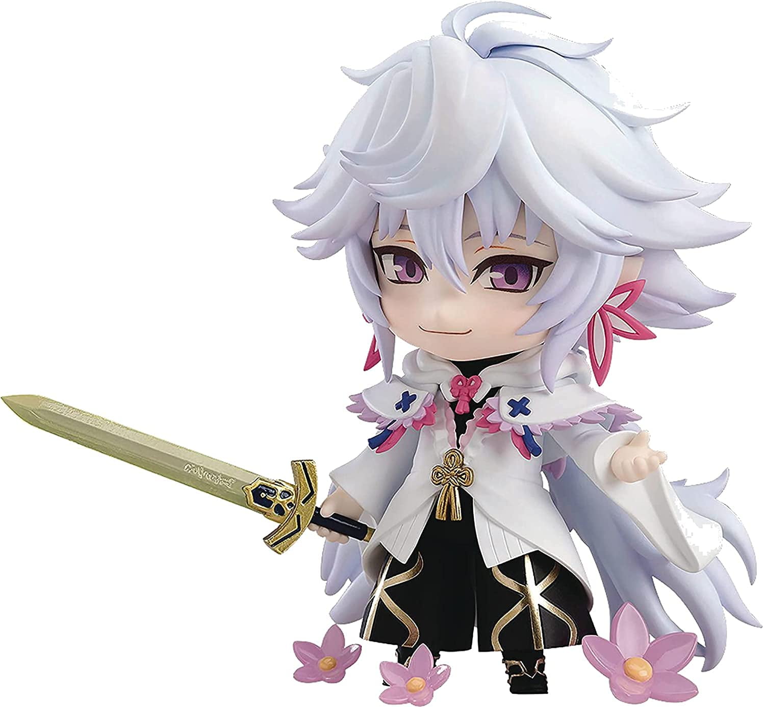 Fate FGO Flower Magician Merlin Movable Figure Face-Changing Doll Mini ...