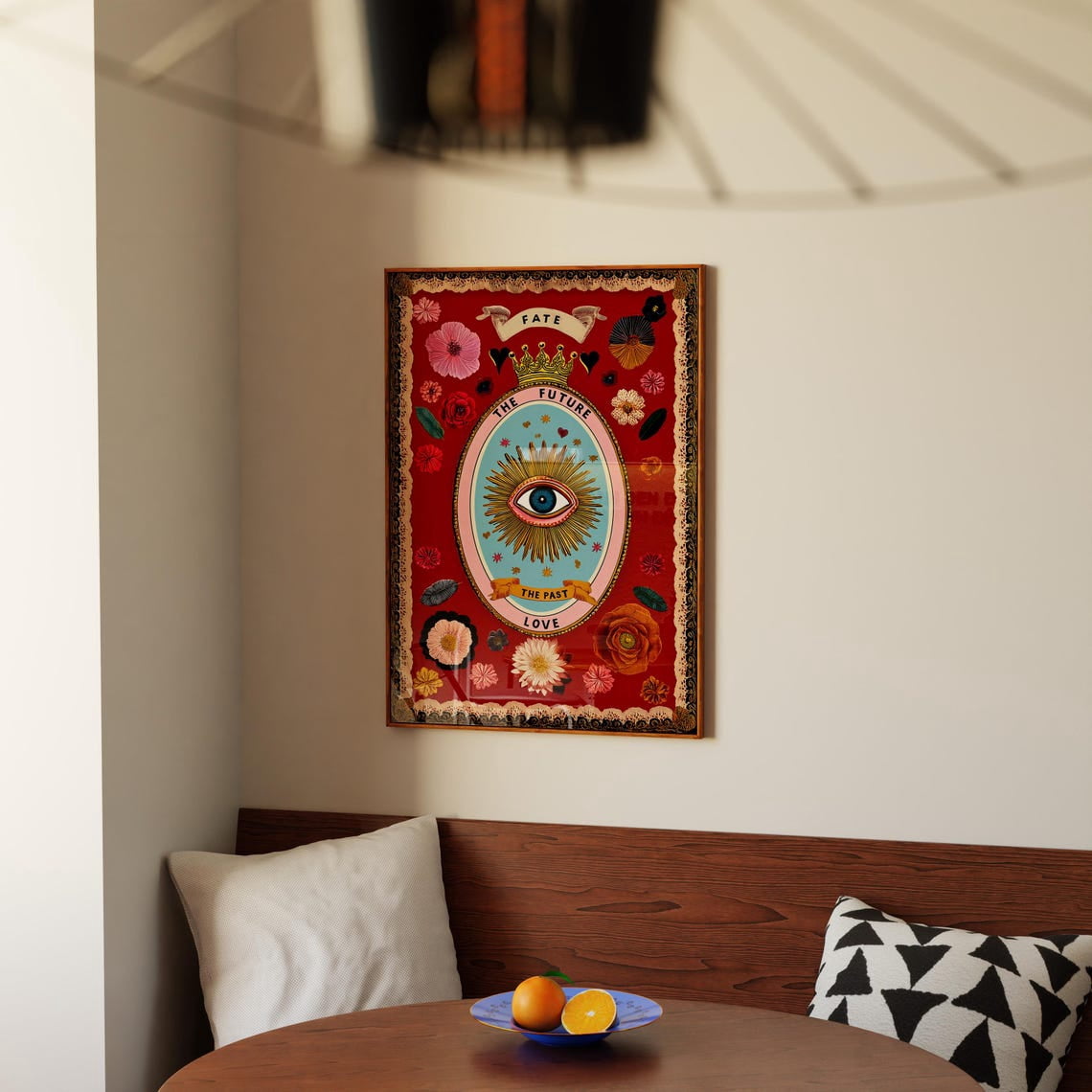 Fate Past Future Eye Tarot Inspired Sacred Symbol Art, Unframed Canvas ...