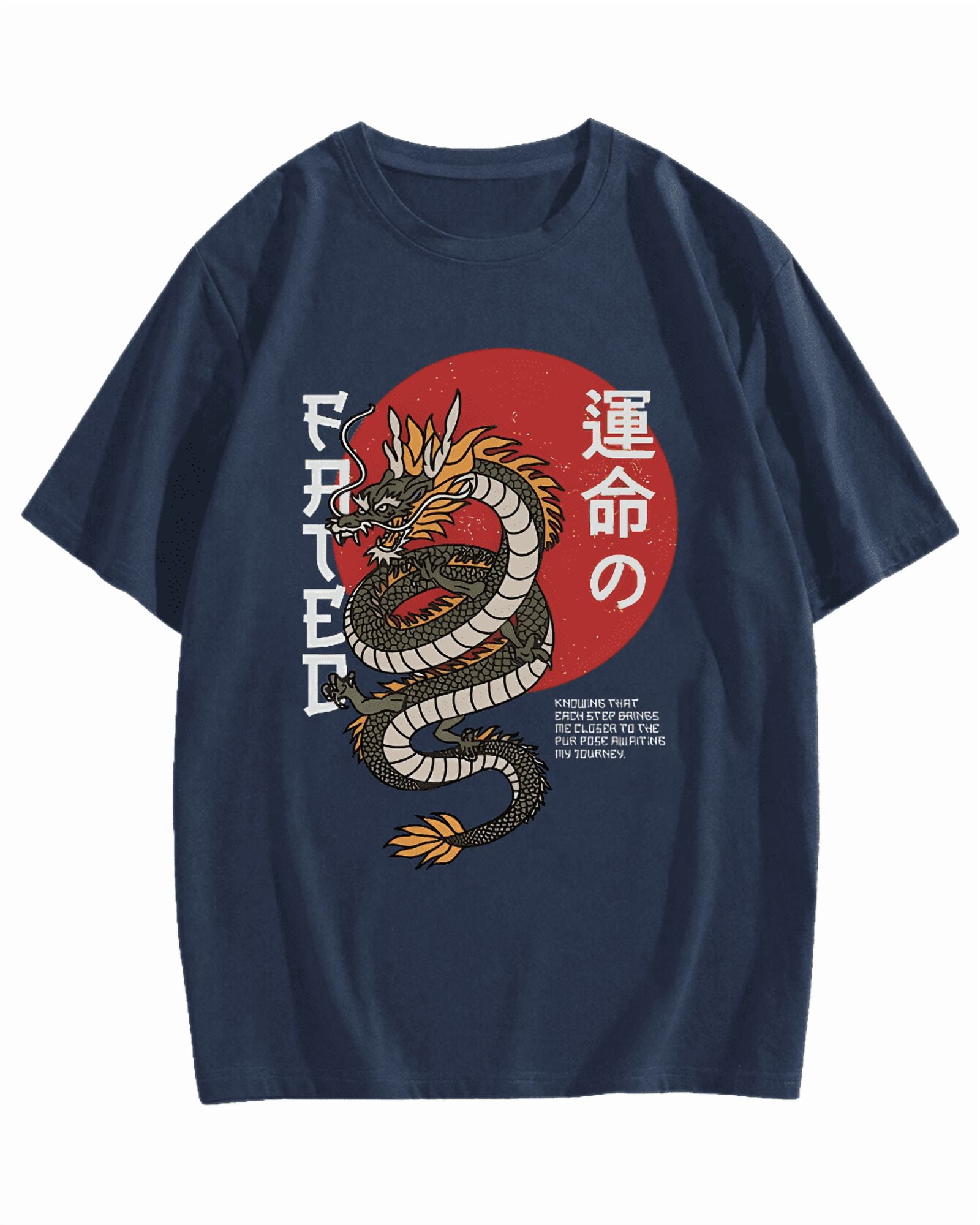 Fated Dragon Cotton casual T-shirt - Walmart.com