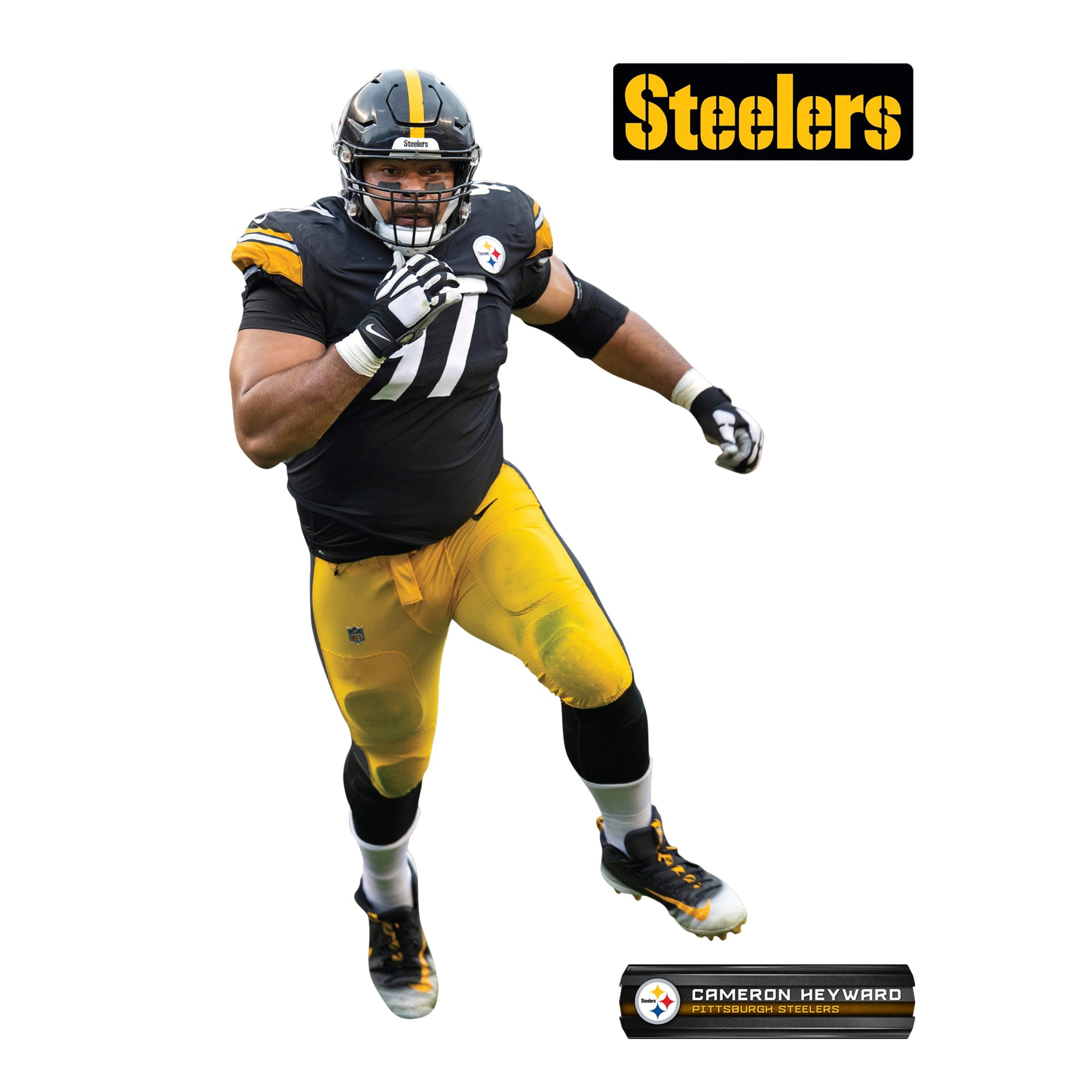 Fathead Cameron Heyward Pittsburgh Steelers 3-Pack Life-Size Removable ...