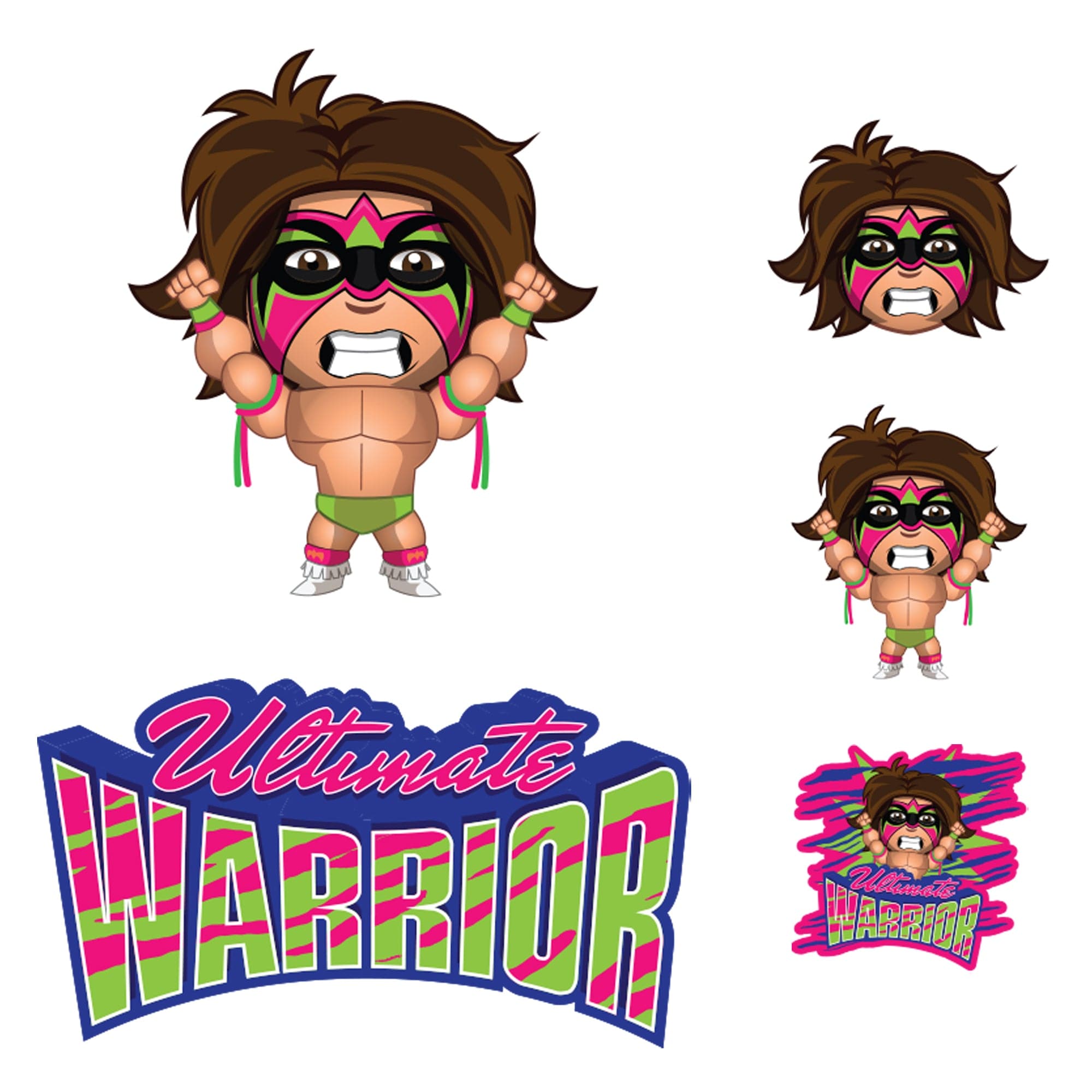 Fathead The Ultimate Warrior Five-Piece Removable Mini Decal Set ...