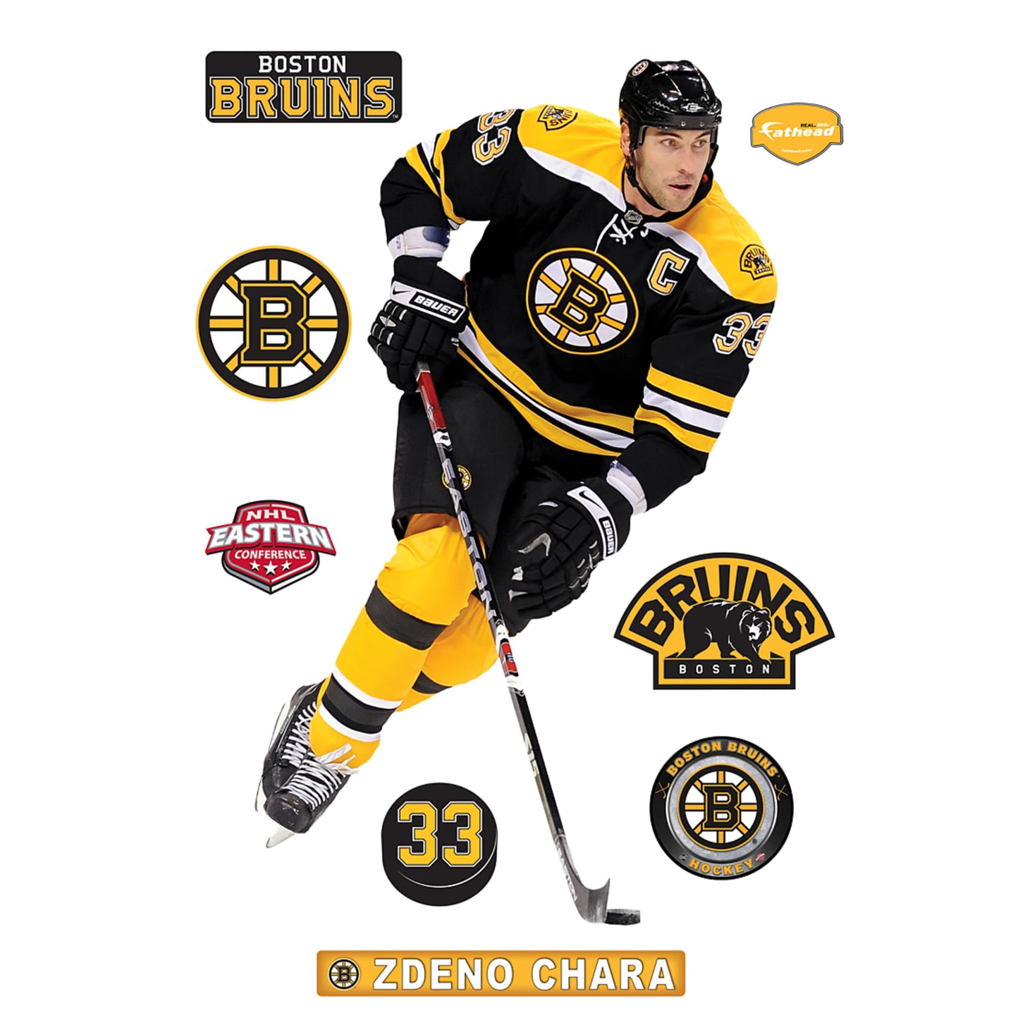 Boston Team Fat Head Removable Logo Stickers
