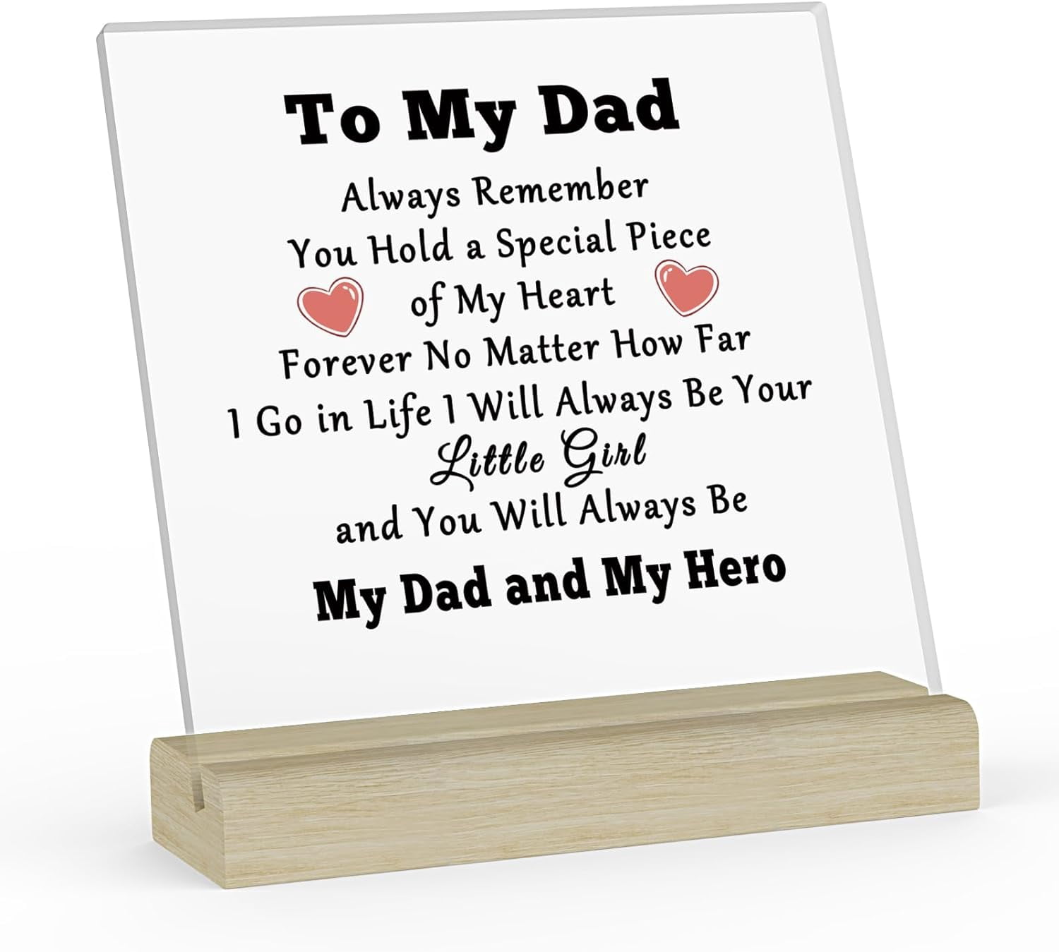 Father Acrylic Plaque Dad Gifts For Fathers Day To My Dad Desk Decor ...