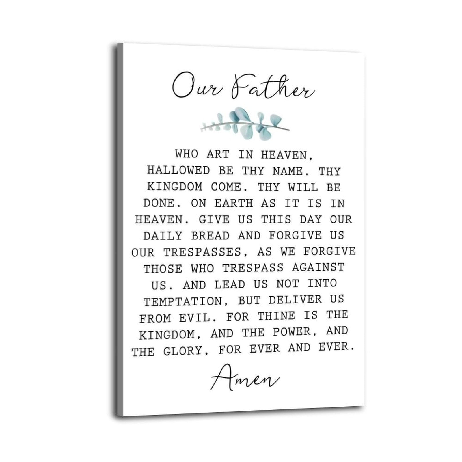 Our Father Who Art In Heaven Hallowed Be Thy Name The Lord's Prayer ...