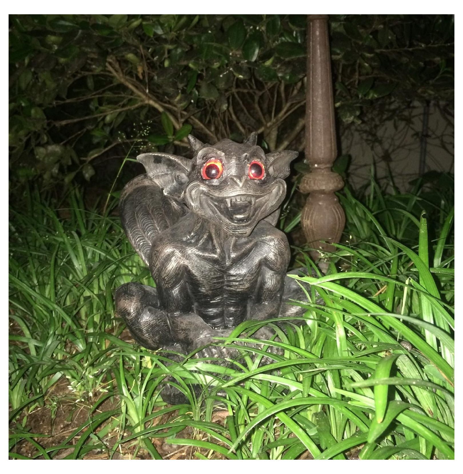 Father Boris Gargoyle Solar Light Up Eyed Garden and Home Decor Statue ...