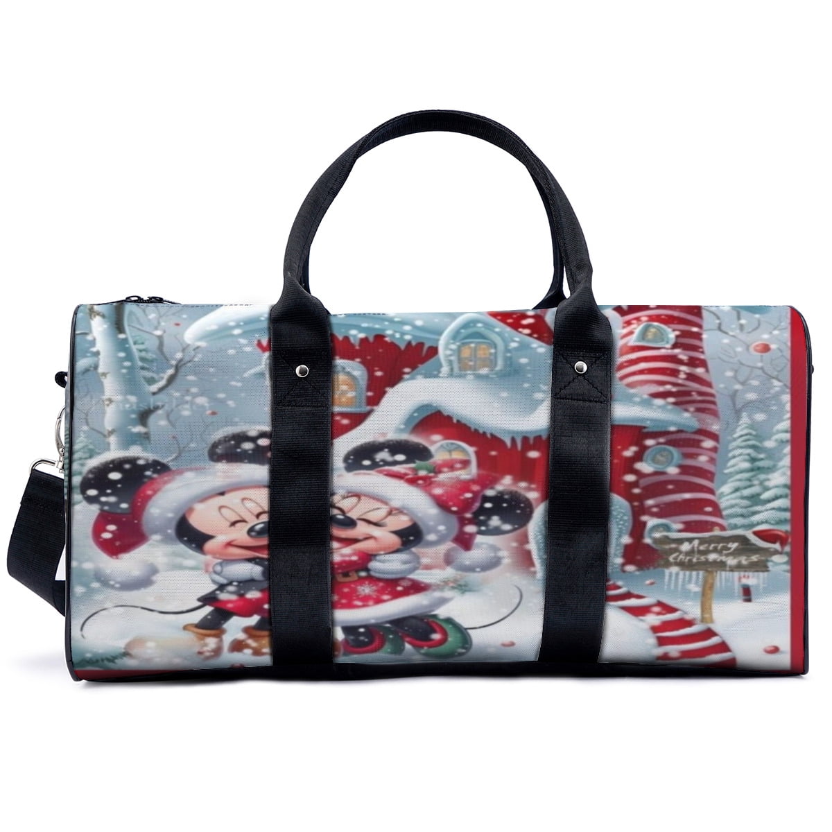Father Christmas M ickey MouseCartoon Travel Luggage Bag with Shoulder ...