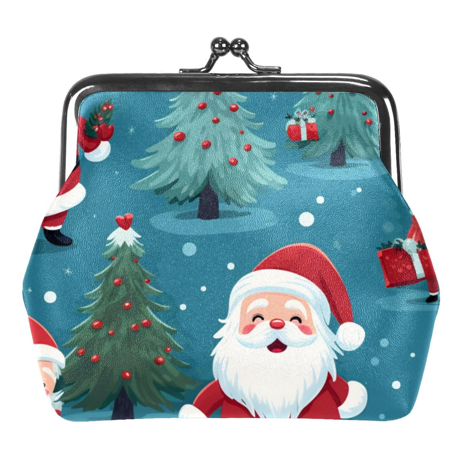 Father Christmas Santa Claus Coin Purse Kiss Lock Change Purse Vintage ...
