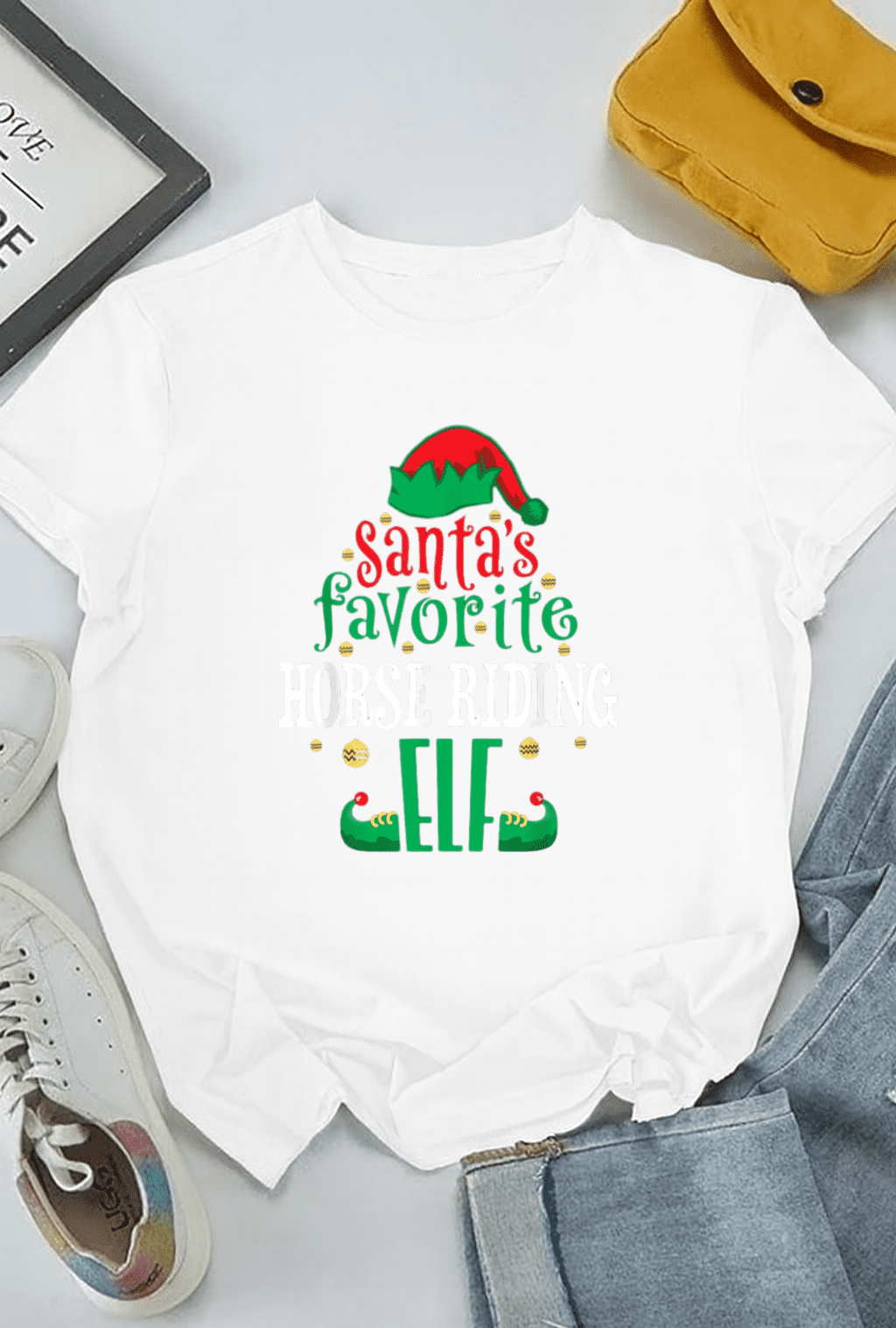Father Christmas's Favorite Horse Riding Elf Funny Christmas Family up ...