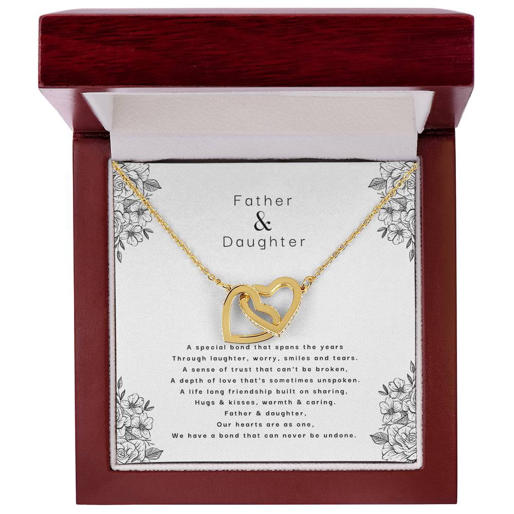 Father & Daughter - An Unbreakable Bond, Interlocking Hearts Necklace ...