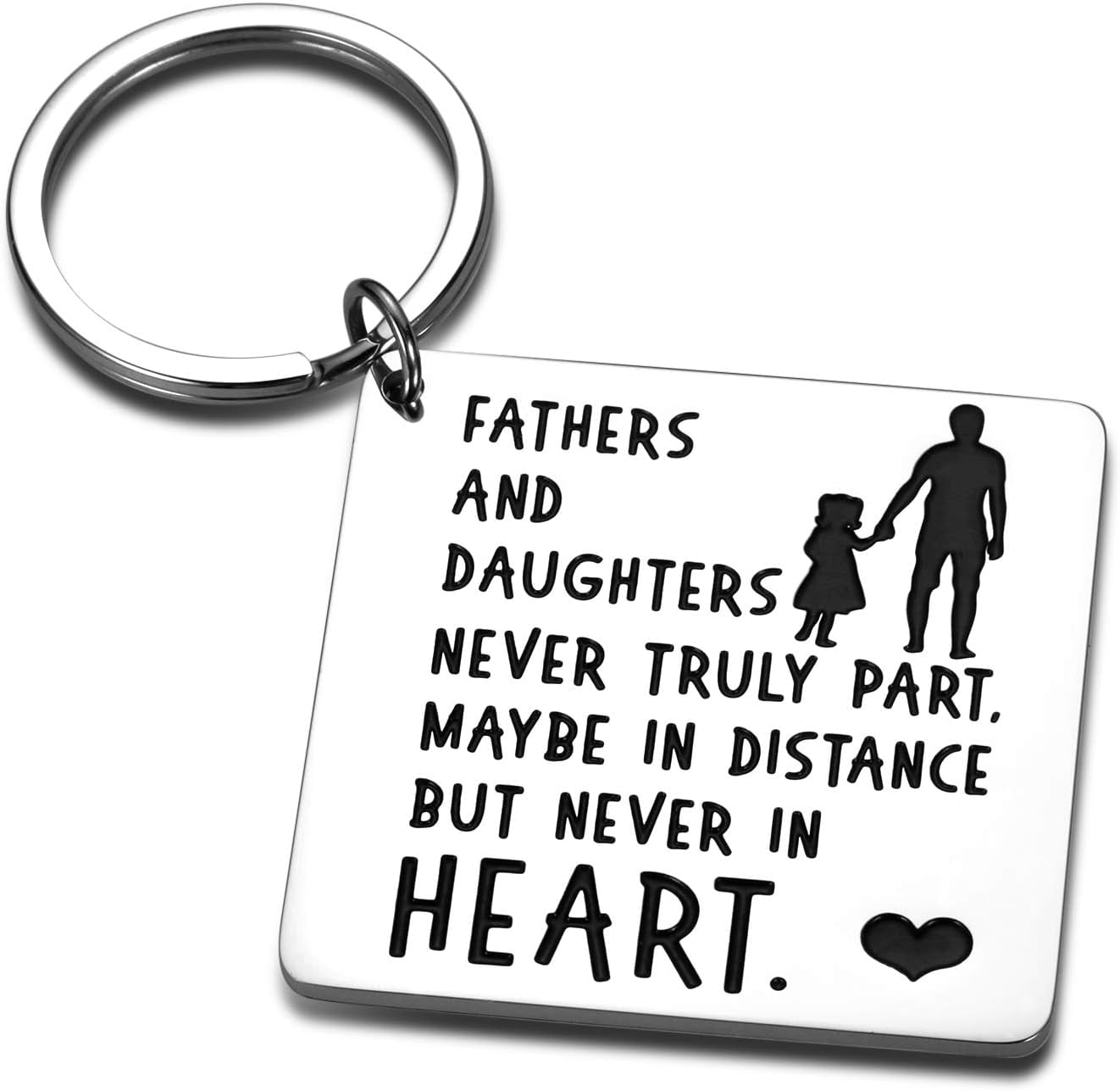 Father Daughter Keychain Fathers Day Birthday Valentine Day Wedding ...