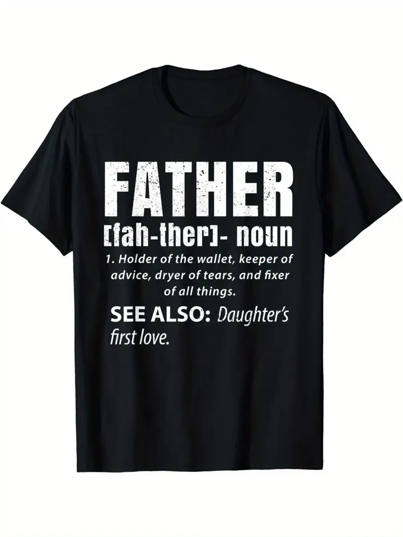Father Definition T-Shirt - Funny Dad Gift with "Father" Definition ...