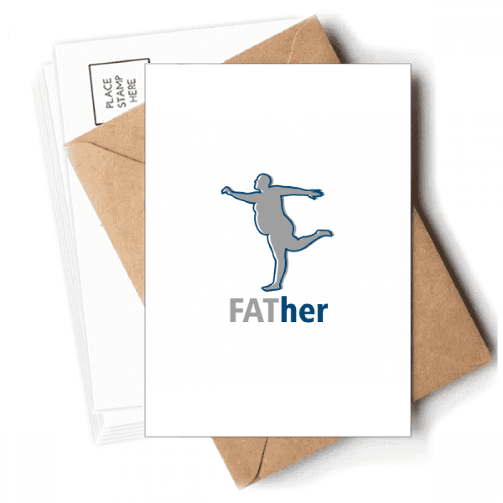 Father Fat Sports Faly Art Deco Fashion Postcards Envelopes Blank Note ...