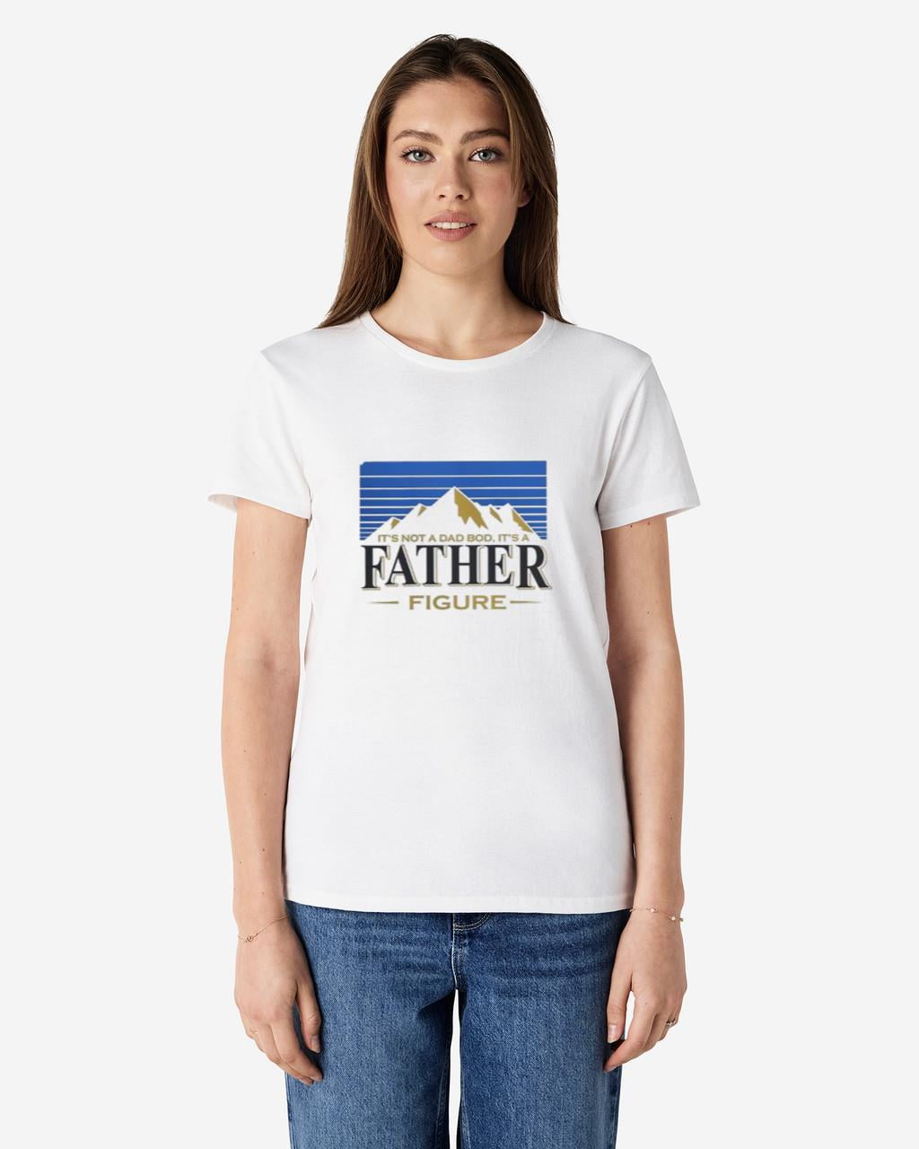 Father Figure Not Dad Bod Funny Quote T-Shirt - Walmart.com