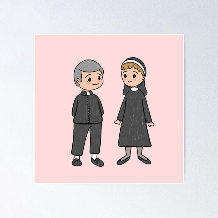 Father Frank And Sister Steve Poster, UNFRAMED-12x18 - Walmart.com