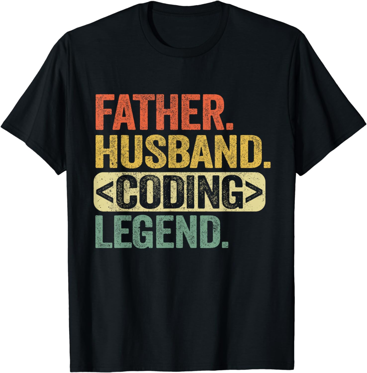 Father Husband Coding Legend Funny Software Programmer Dad T-Shirt - Walmart.com