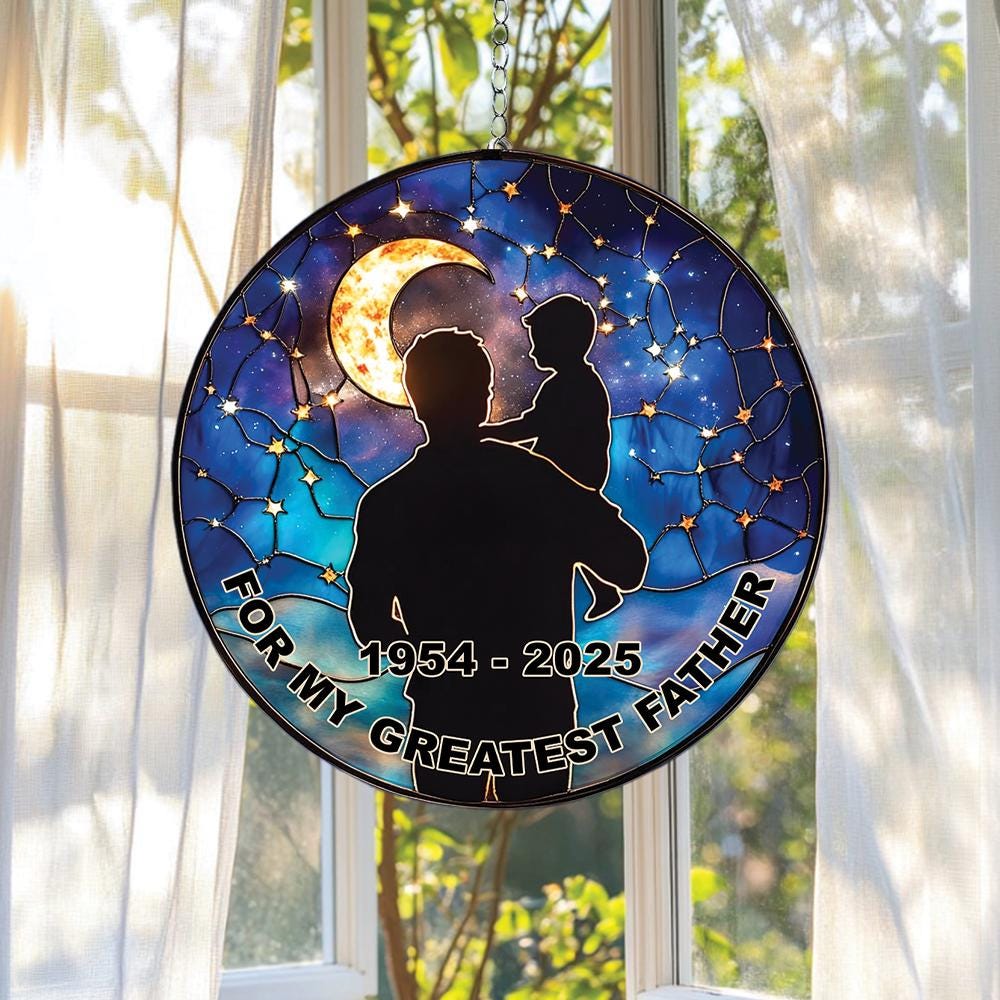 Father Memorial Acrylic Suncatcher fullxfull Personalized Remembrance ...