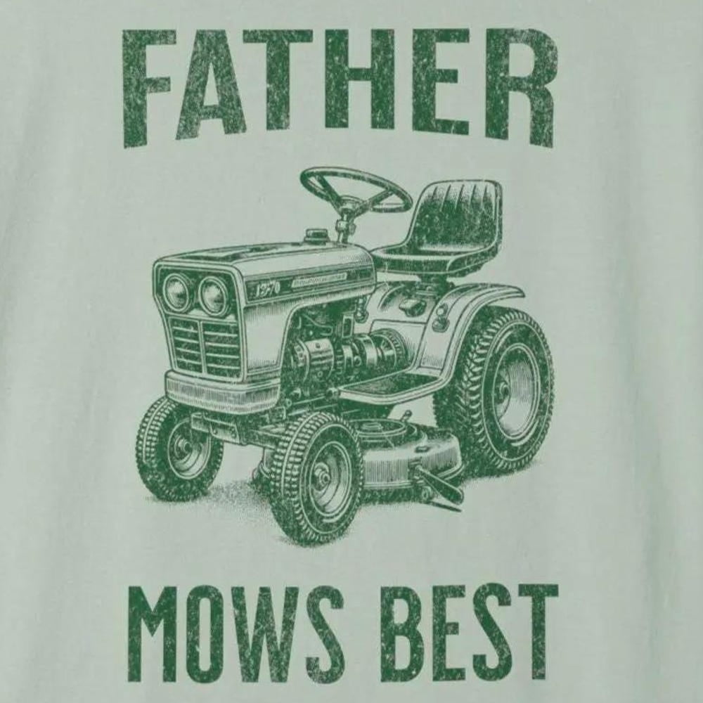 Father Mows Best Oversized T-Shirt, Cool Dad Gift, Hipster Dad Shirt ...