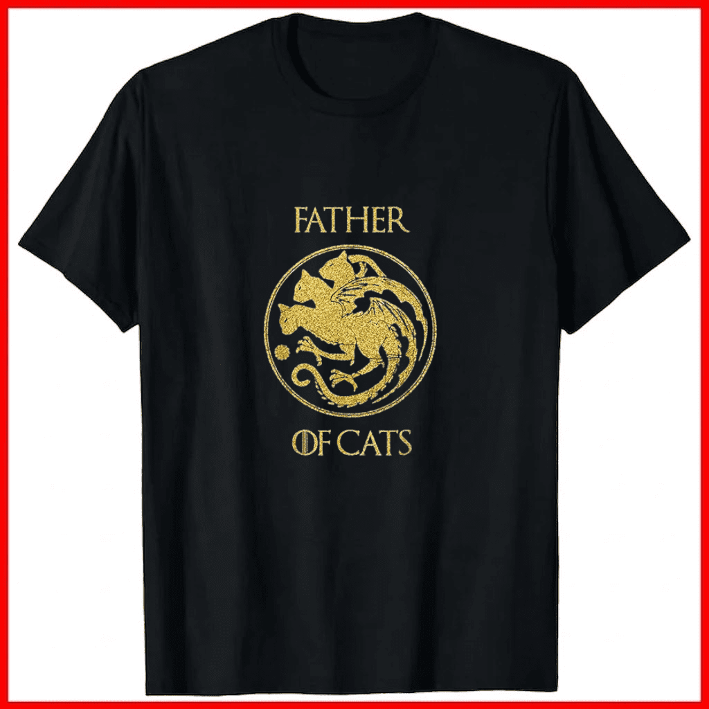 Father Of Cats Shirt Cat Dad Cat Daddy Feline Household Leader Unisex T ...