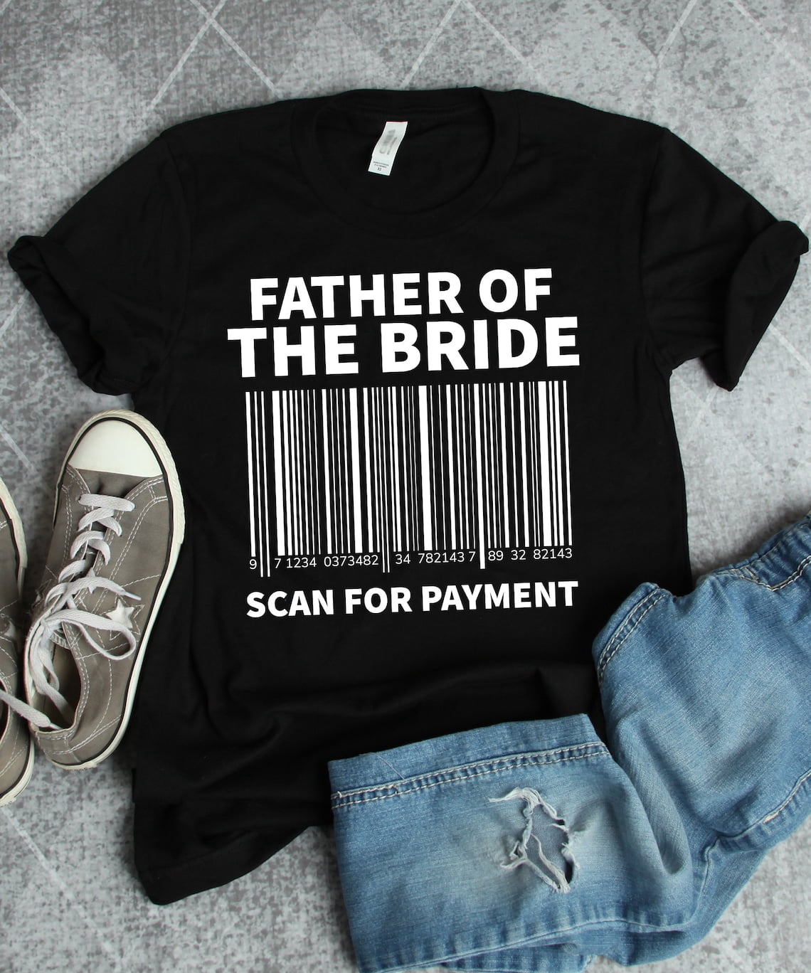Father Of The Bride Scan For Payment Funny Wedding Party Bridal Shower ...